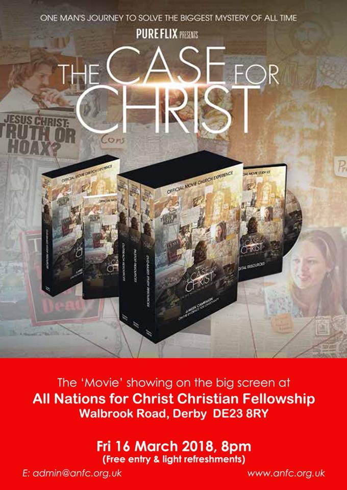 FREE Movie Night- Case for Christ @8pm | All Nations for Christ Church ...